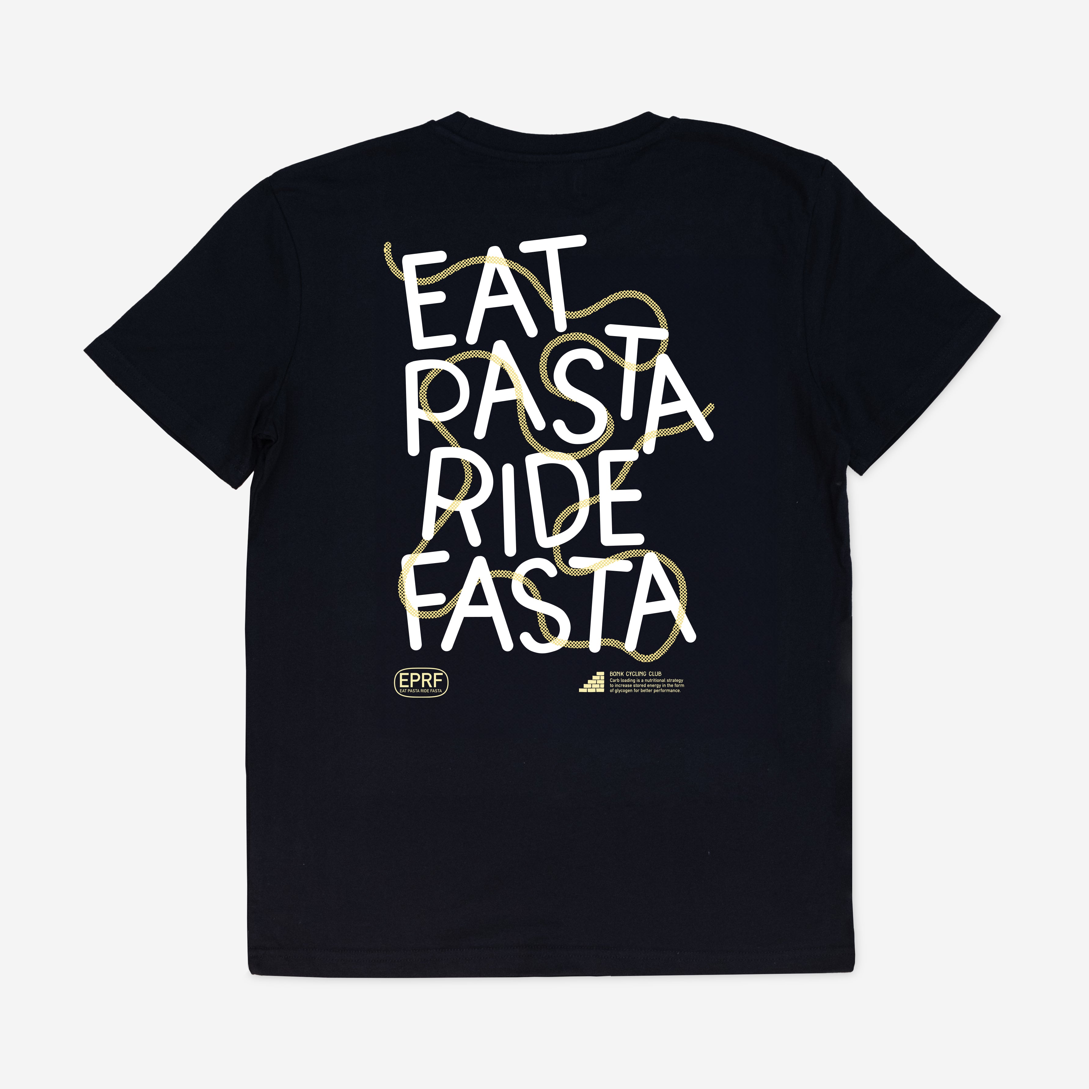 Eat Pasta Ride Fasta T-shirt Black – BONK Cycling Club